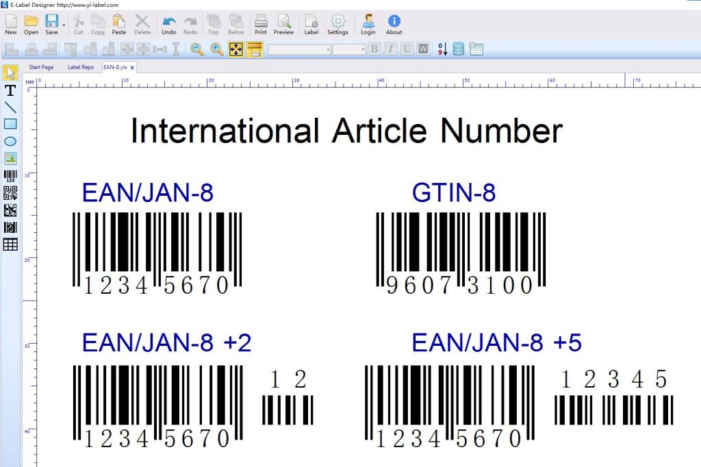 EAN Barcodes Template Download E Label Designer Software EAN Barcodes Template Download E Label Designer Software